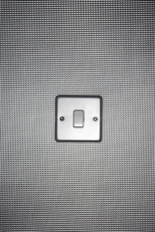 Silver Light Switch on Wallpaper Covered Wall Stock Photo - Image of ...