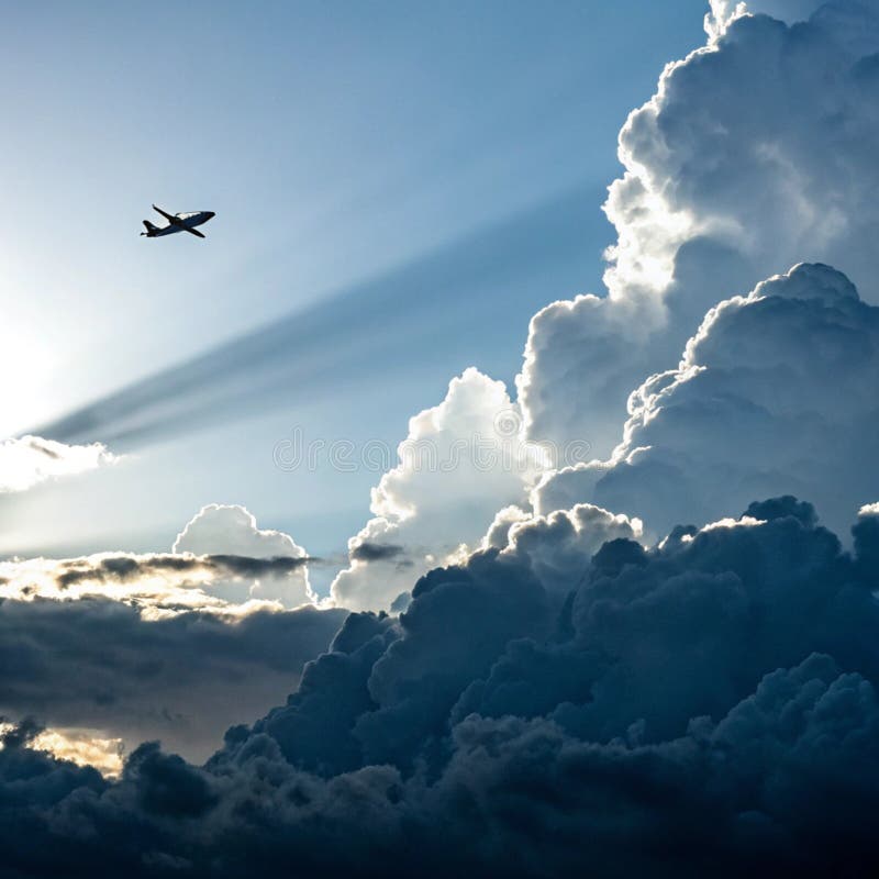 Silver Lining in the Clouds Stock Illustration - Illustration of nature ...