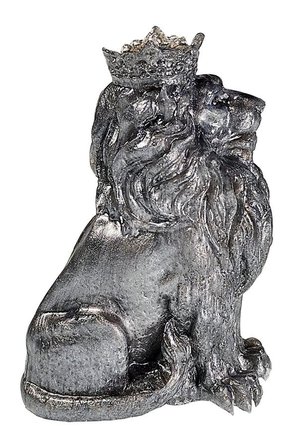 Silver Lion Statue Right View Stock Photo - Image of puma, side: 340282860