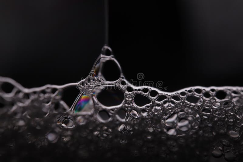 Perfect White Water Forms on Black Background, Surreal Forms Stock ...