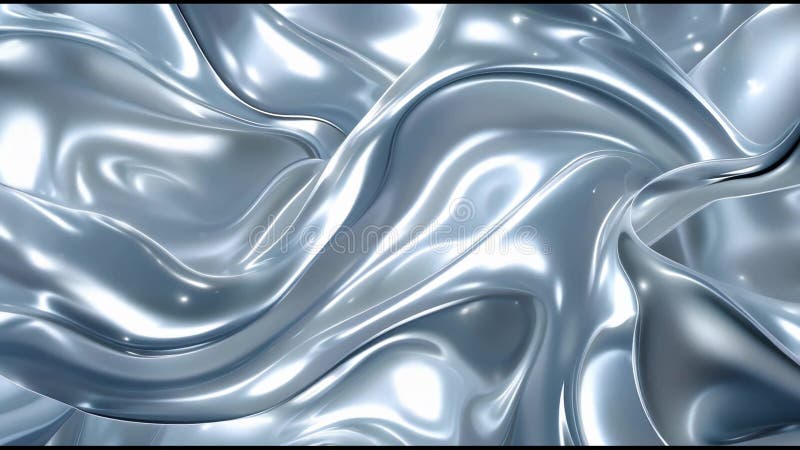 Silver Liquid Metal Abstract Background. Metallic Texture Design ...