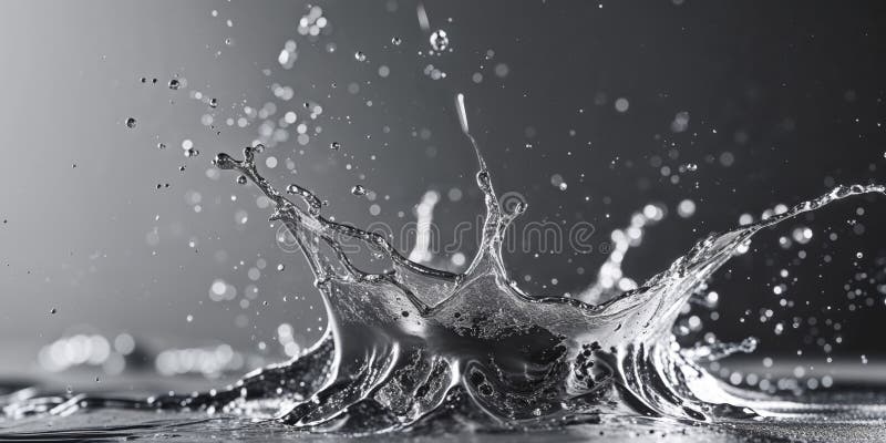 Silver Liquid Splash Abstract Background Design Stock Photo - Image of ...