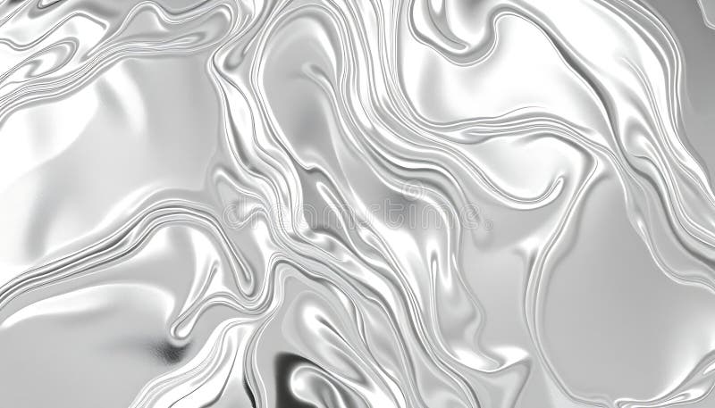 Silver Liquid Texture, Metallic Surface and Abstract Fluid Design ...