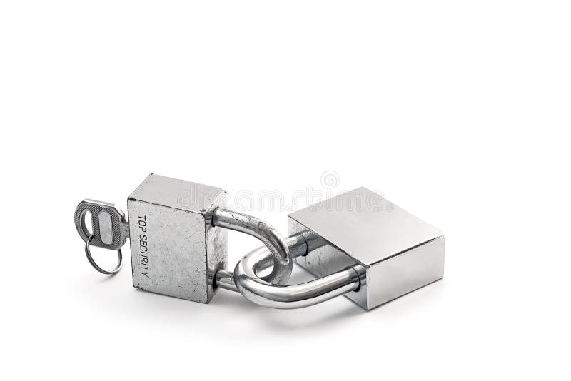 Silver Lock and Chain on Black Gate Stock Photo - Image of wire, fence ...