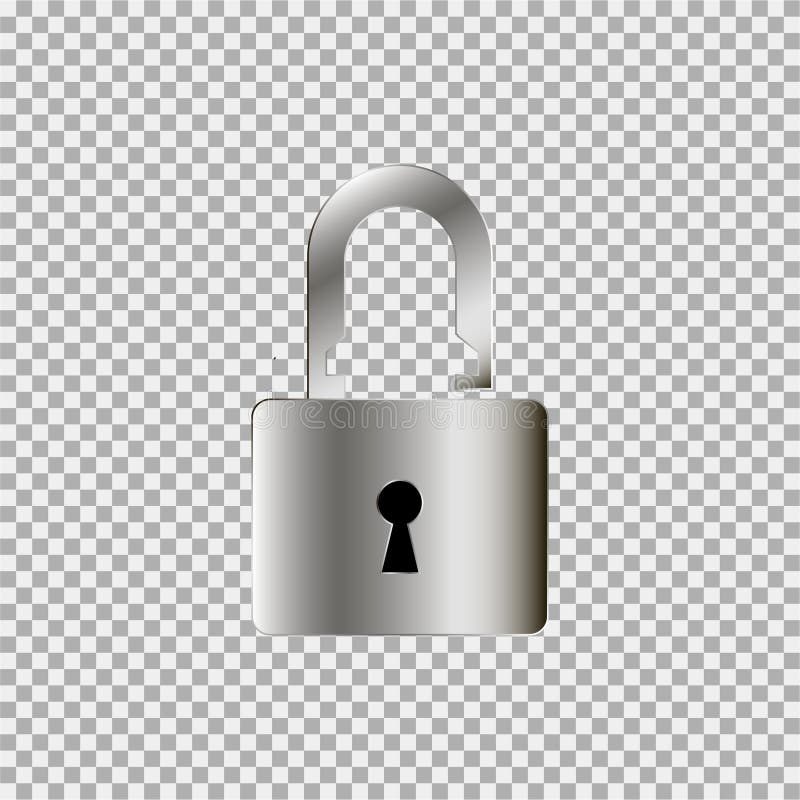 Silver lock, icon stock vector. Illustration of vector - 259784171
