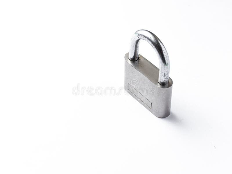 Silver Lock with Key Stock Image. Stock Photo - Image of stealing ...