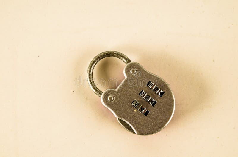 A Silver Lock with the Numbers 1, 2, and 3 on it Stock Photo - Image of ...