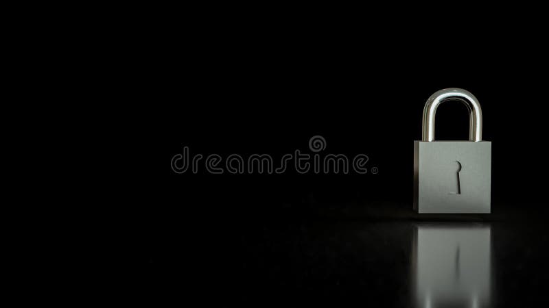 The Silver Lock for Protection or Security Concept 3d Rendering Stock ...