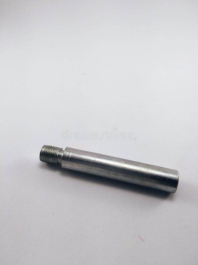 Long Bolt with Nut Isolated on White Background Stock Photo - Image of ...