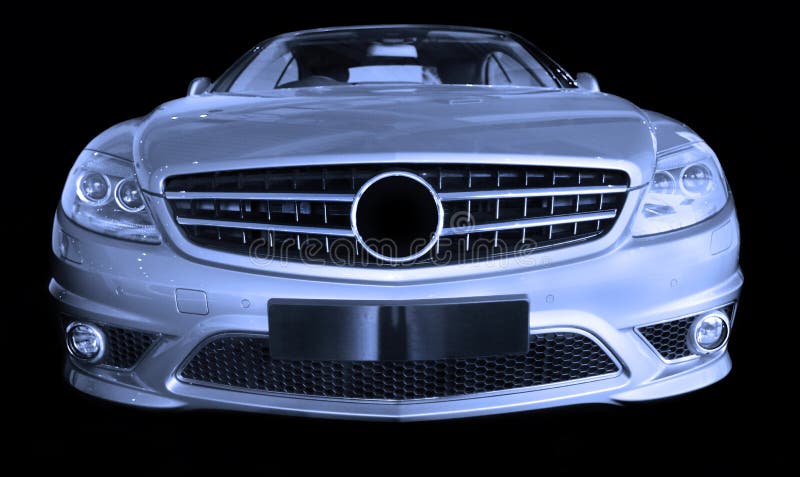 Silver luxury car stock image. Image of silver, sports - 25160135