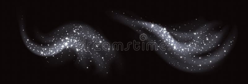 Silver Magic Cloud with Sparkles, Stardust Sparkling Background ...