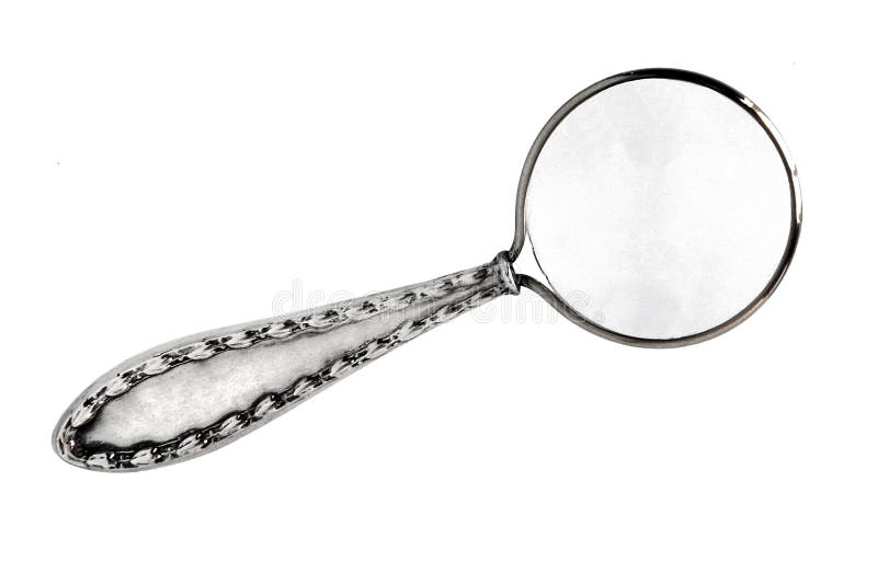 Silver magnifying glass stock photo. Image of silver - 82687740