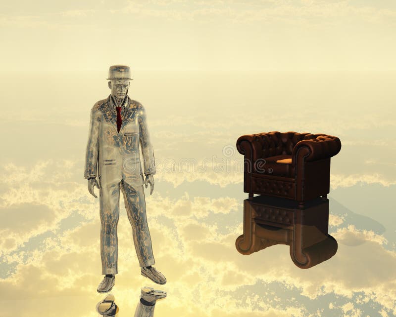 Silver man stock illustration. Illustration of person - 86633655