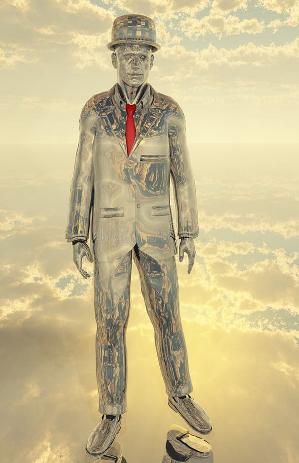 Silver Man stock illustration. Illustration of graphic - 31694221
