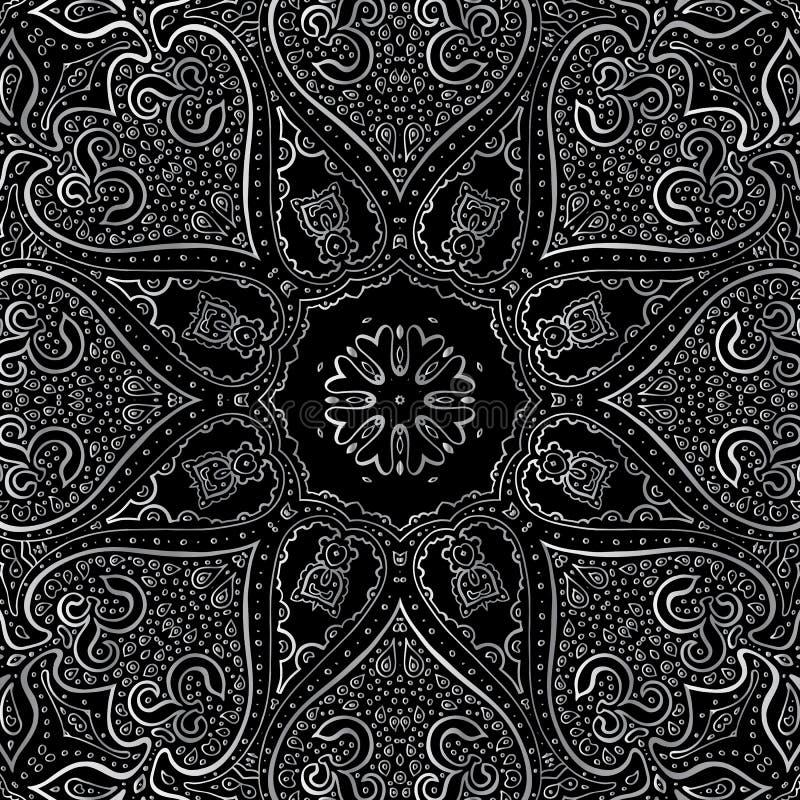 Silver mandala stock vector. Illustration of backdrop - 56985738