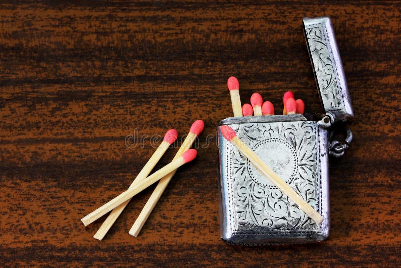 Silver match case stock photo. Image of match, design - 69675176