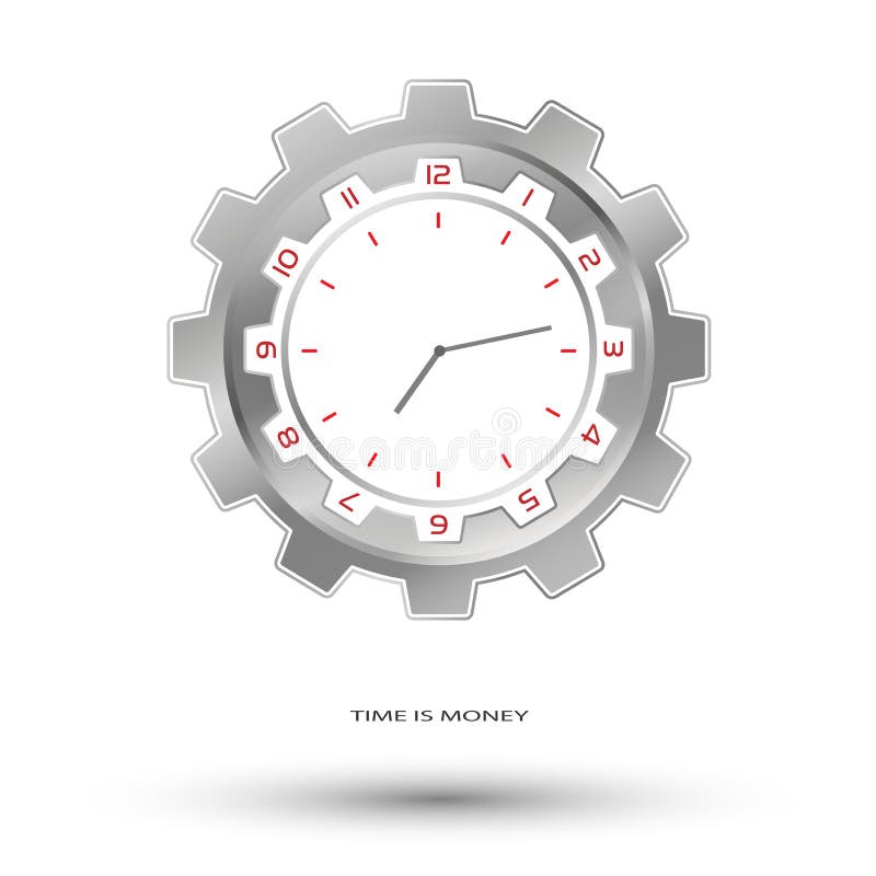 Silver mechanical watch stock vector. Illustration of nine - 92359240