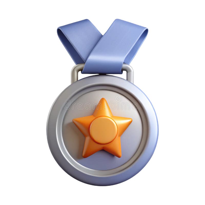 Silver Medal 3D Icon for Achievement and Recognition in High-Quality ...
