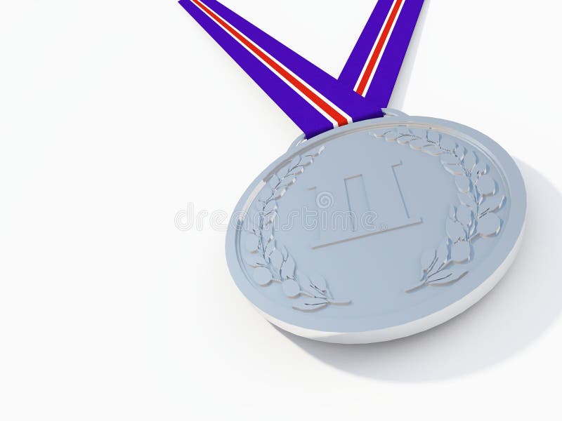 Silver medal stock illustration. Illustration of football - 34330621