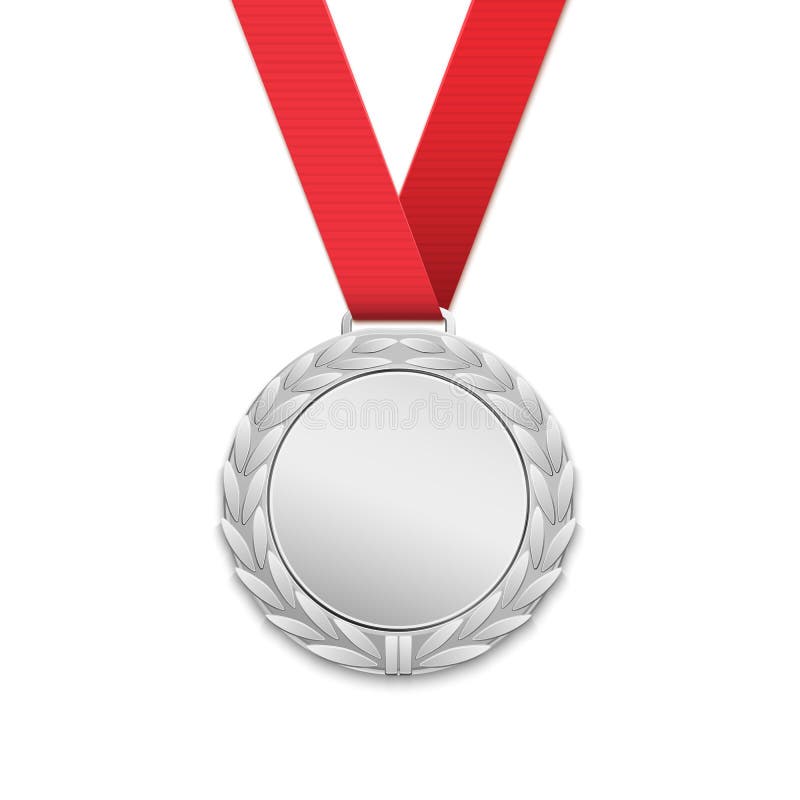 Silver Medal on White Background. Stock Vector - Illustration of icon ...