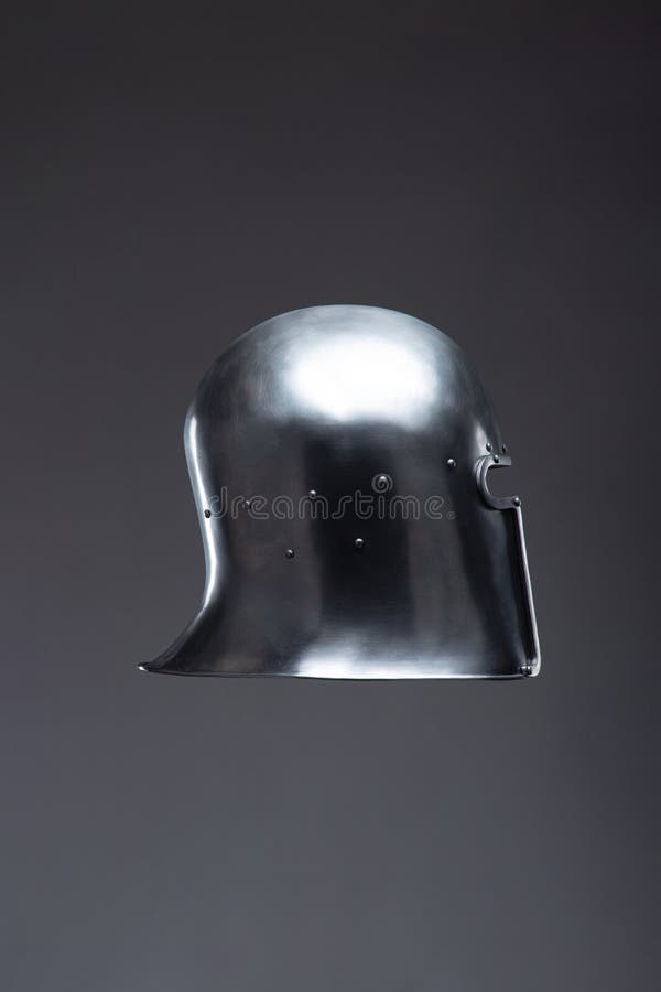 Silver Medieval Helmet Open Face Guard Stock Photos - Free & Royalty ...