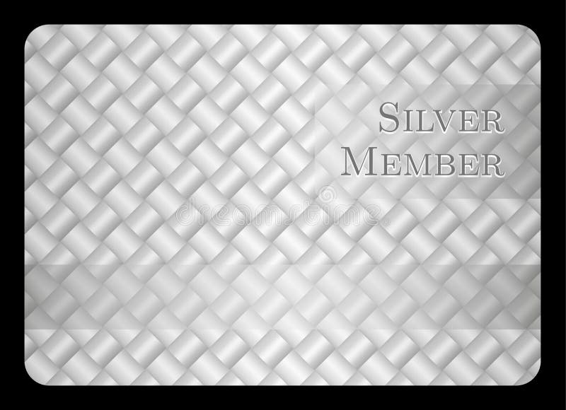 Silver Member Card with Diagonal Crossing Bar Temp Stock Vector ...