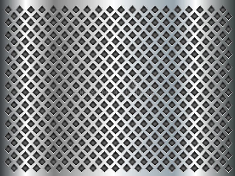 Silver Metal Background Shiny Metallic with Holes Pattern, Perforated ...