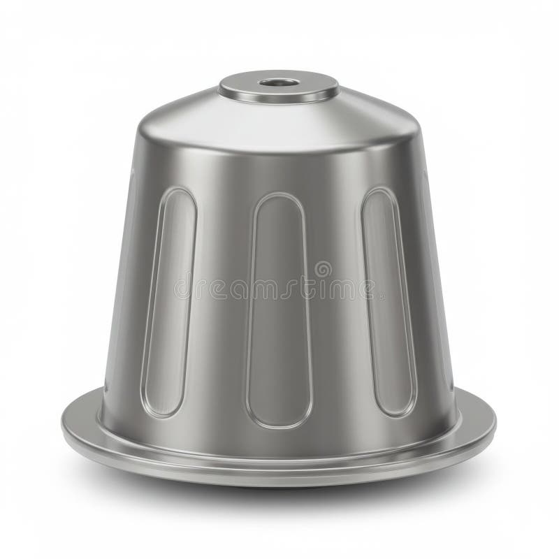 Silver Metal Capsule Container 3D Render Stock Illustration ...