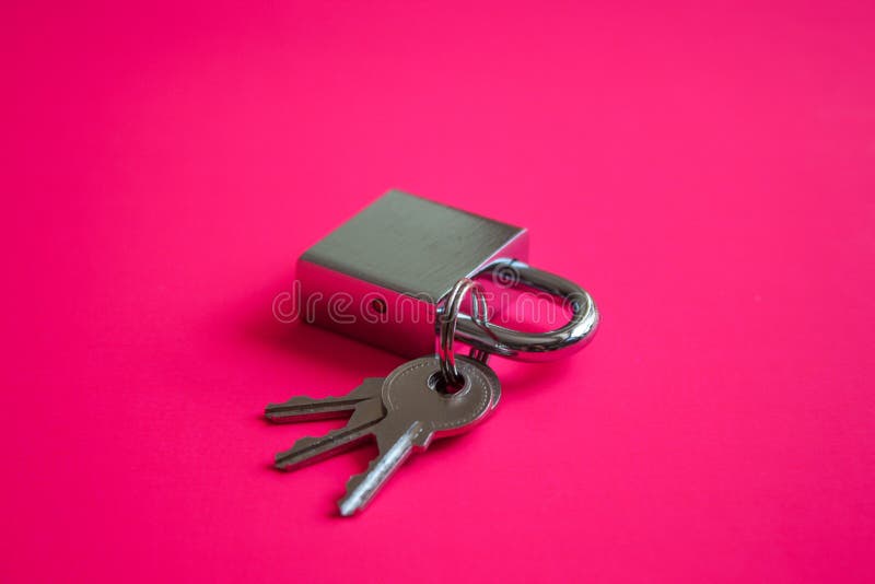 Check lock and keys stock image. Image of neon, home - 152313771