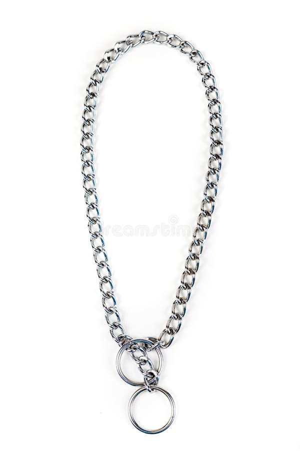 Silver metal choke chain stock image. Image of metal - 82313311