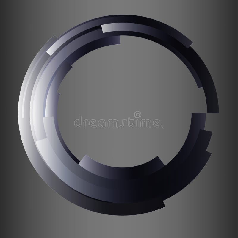 Silver Metal Circle Art Background Stock Vector - Illustration of glass ...