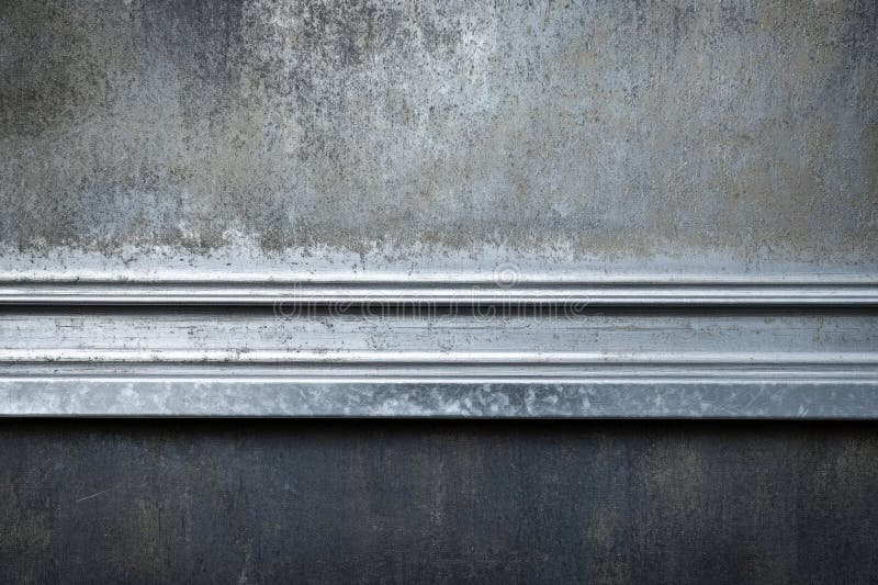 Silver Metal with Double Border - Modern and Industrial Design Stock ...