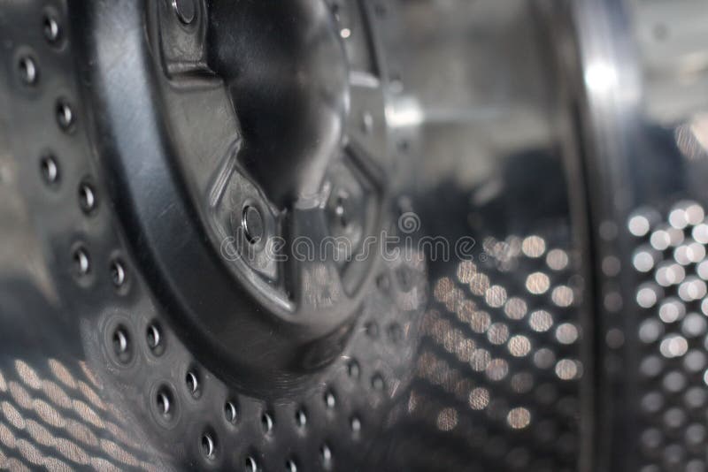 Silver the Drum of the Washing Machine Interior View Stock Photo ...
