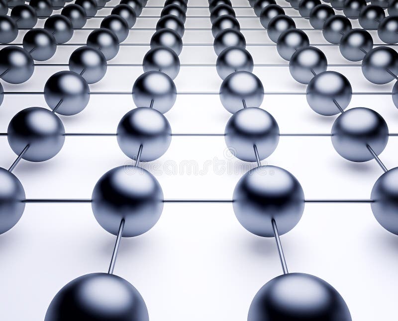 Silver Metal and Glass Spheres Geometry Background. Abstract 3d Render ...