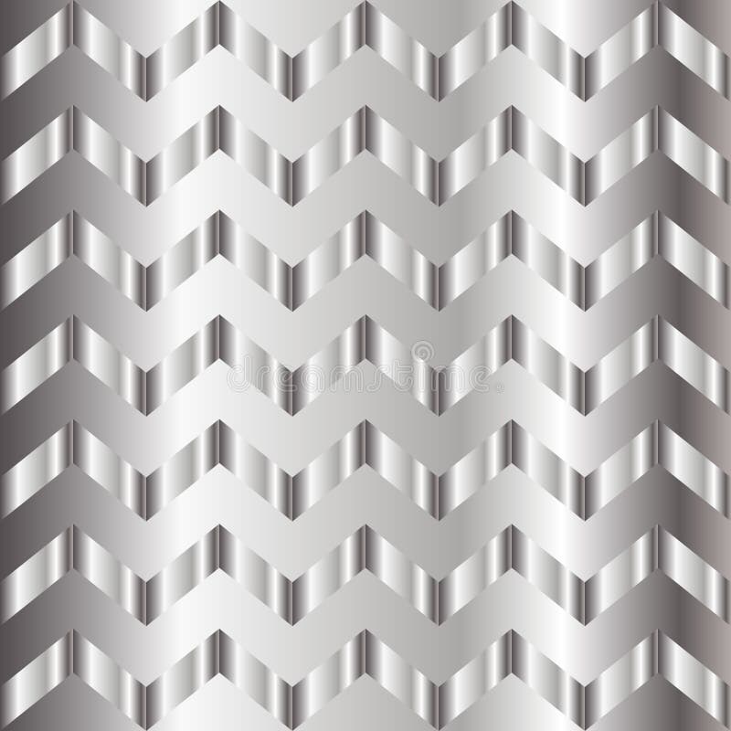 Silver Metal Gradient Chevron Pattern Background Stock Vector ...
