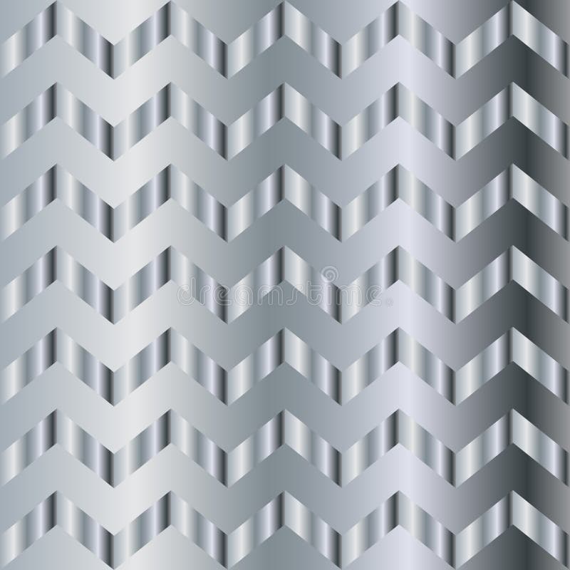 Silver Metal Gradient Chevron Pattern Background Stock Vector ...