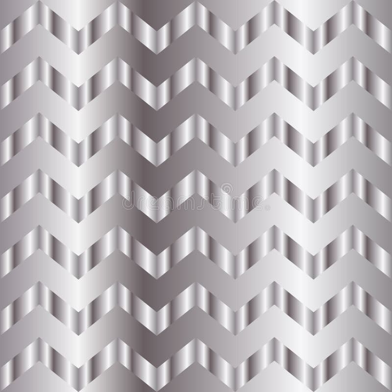 Silver Metal Gradient Chevron Pattern Background Stock Vector ...