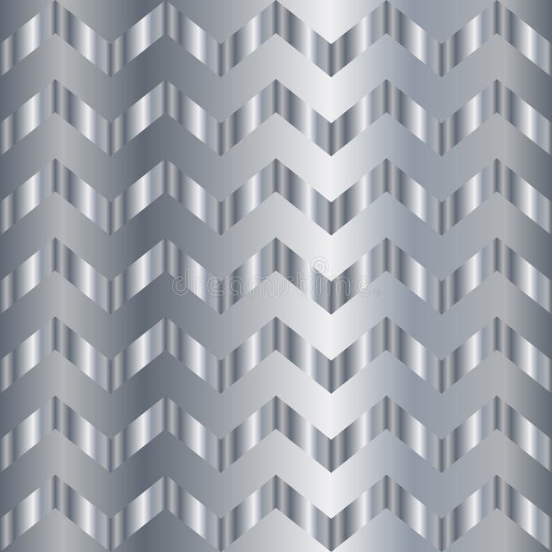 Silver Metal Gradient Chevron Pattern Background Stock Vector ...