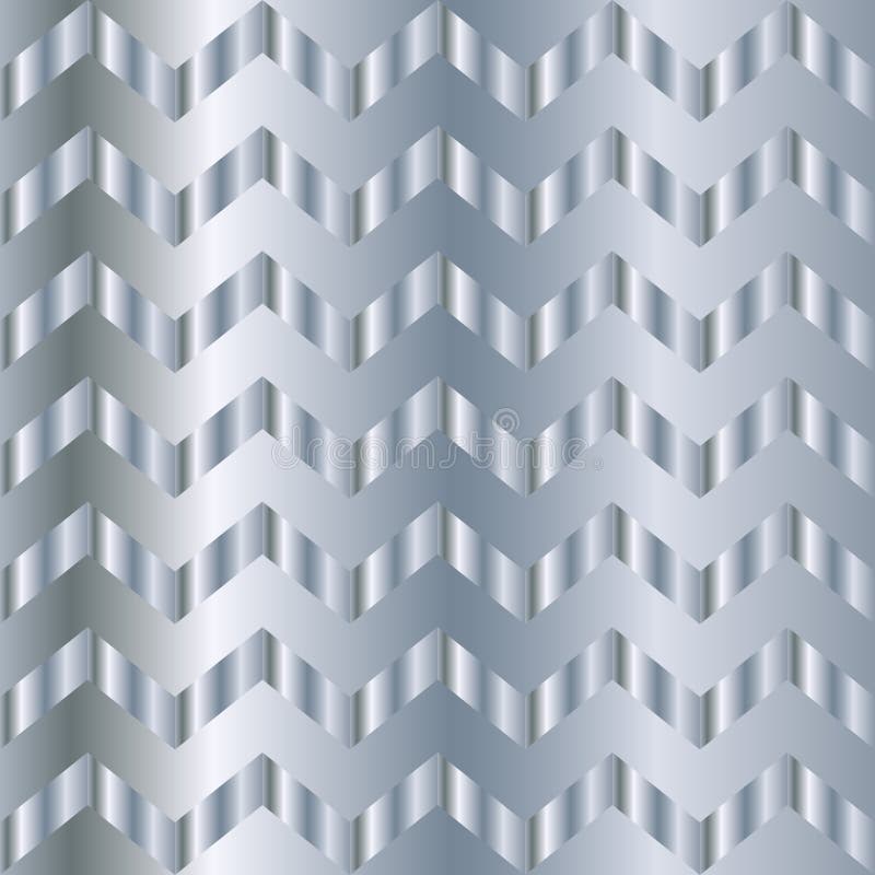Silver Metal Gradient Chevron Pattern Background Stock Vector ...