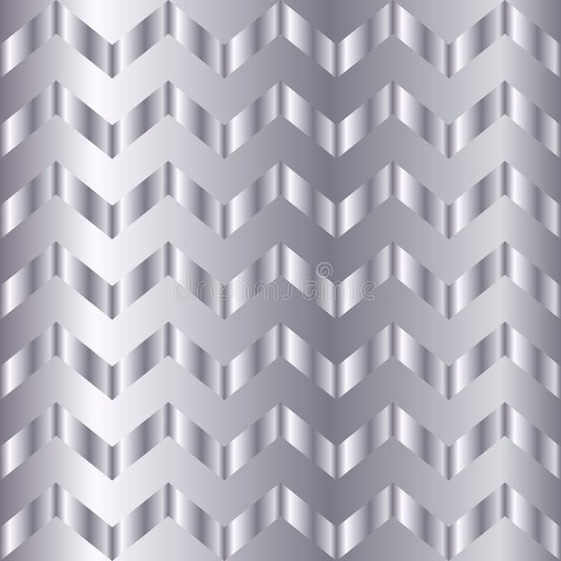 Silver Metal Gradient Chevron Pattern Background Stock Vector ...