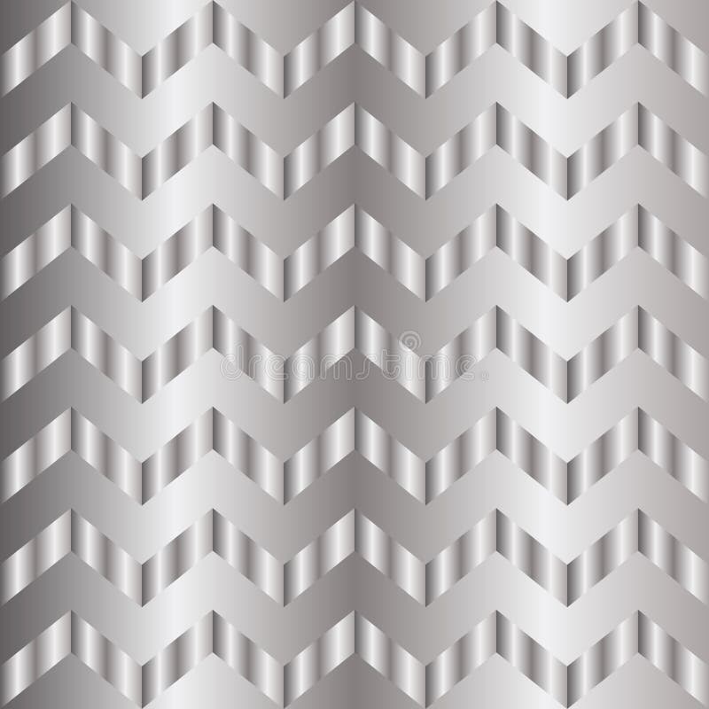 Silver Metal Gradient Chevron Pattern Background Stock Vector ...