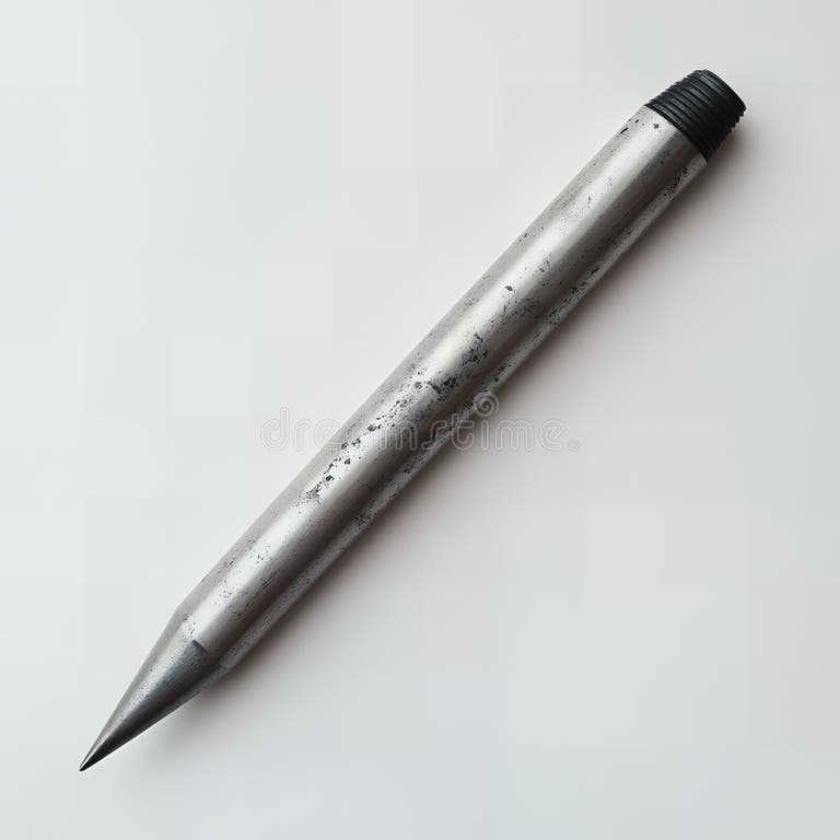 A silver metal ground rod stock illustration. Illustration of ground ...