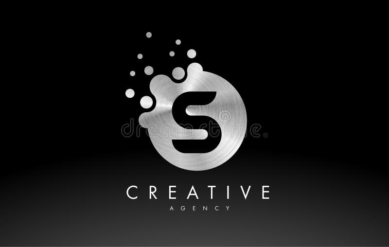 Silver Metal Letter S Logo. S Letter Design Vector Stock Vector ...