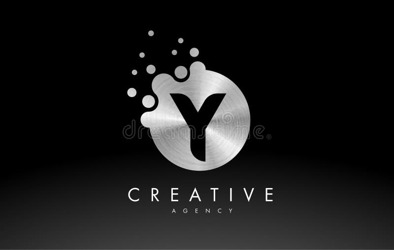 Silver Metal Letter Y Logo.Y Letter Design Vector Stock Vector ...