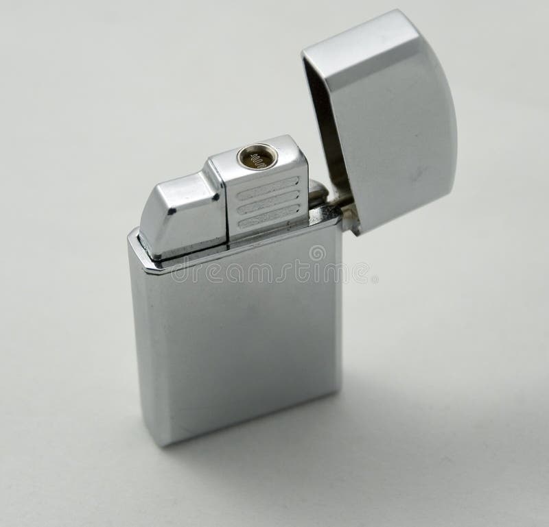 Silver metal lighter stock photo. Image of angle, container - 4569228