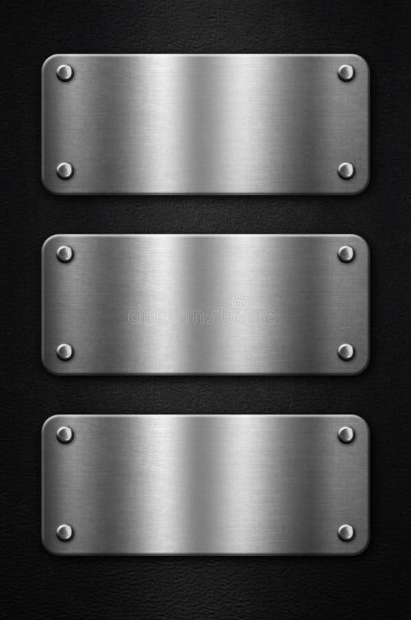 Metal Plates with Rivets on Steel Background. Great Template for Design ...