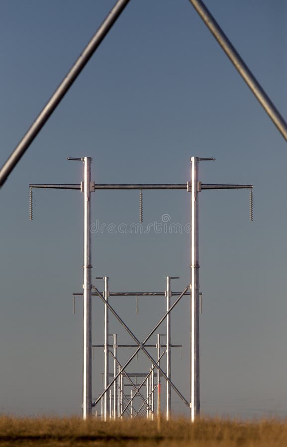 Silver metal power lines stock photo. Image of silver - 53037892