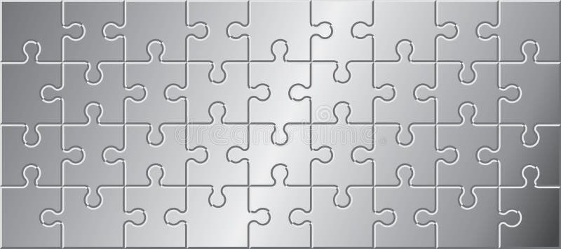 Silver metal puzzle stock illustration. Illustration of mosaic - 271953223