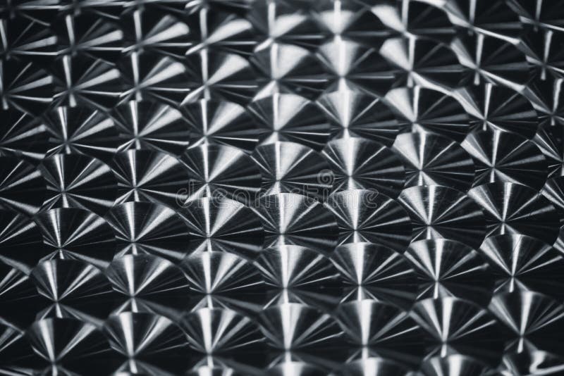 Silver Metal Reflective Circle Spin Brush Pattern Texture. Stock Photo ...