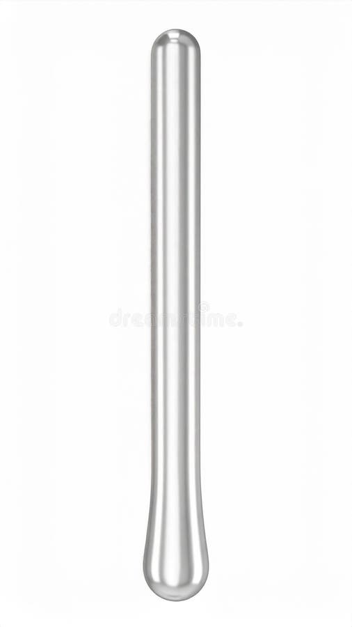 Silver Metal Rod with Polished Surface Stock Illustration ...